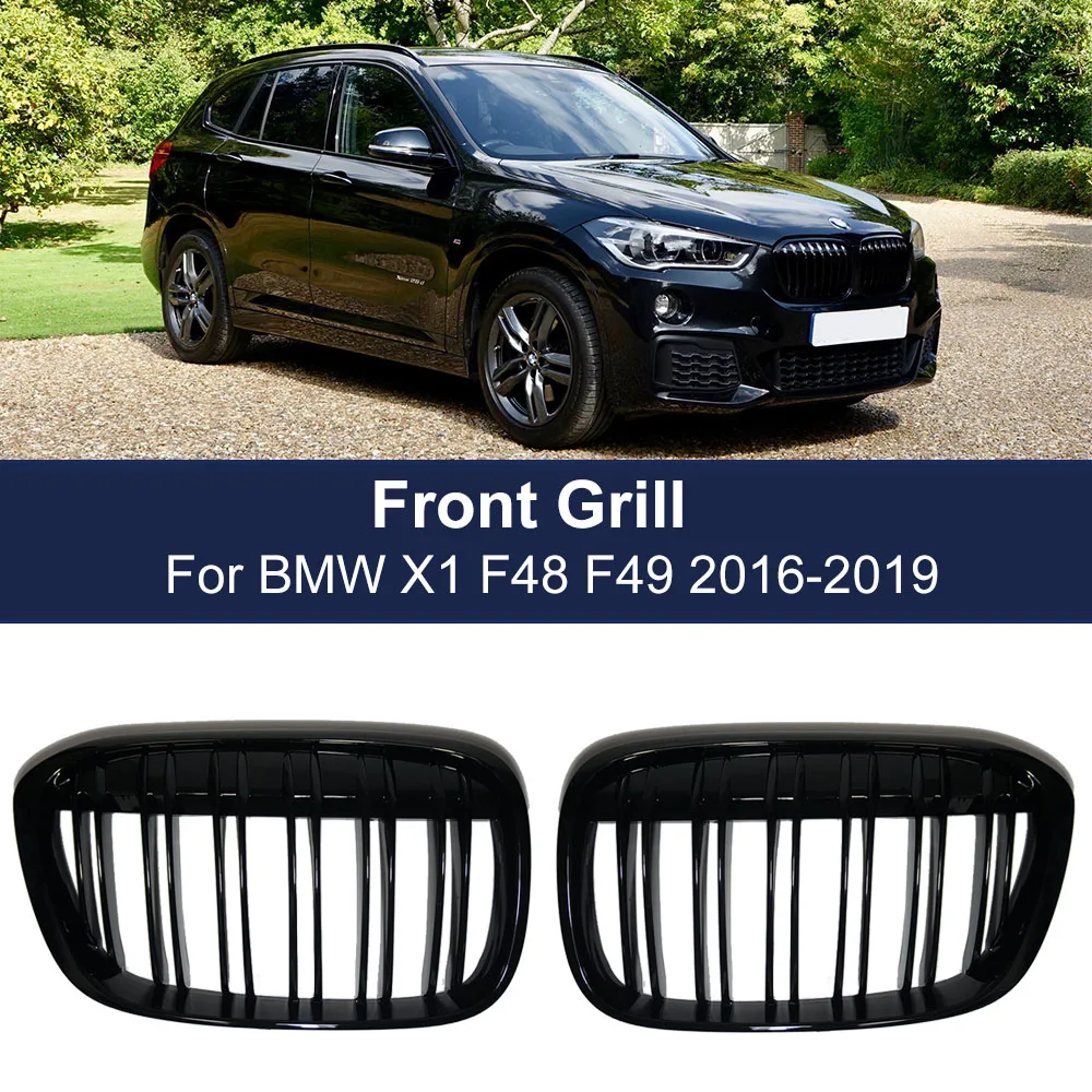 Car Front Bumper Grill Racing Grille for BMW X1 F48 F49 2016-2019 ...