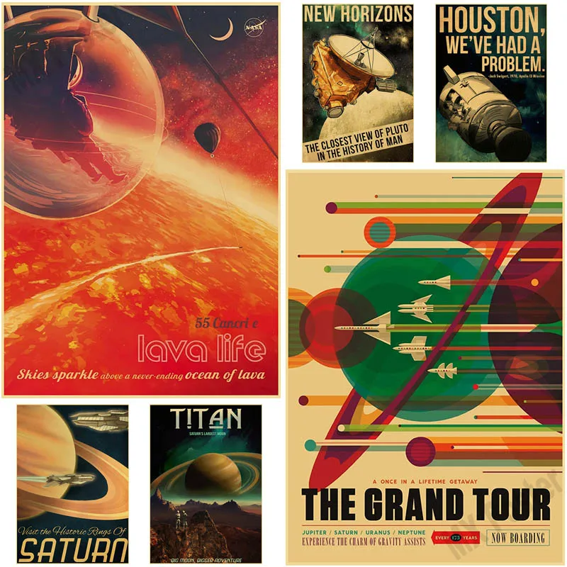 Nasa Earth And Mars Poster