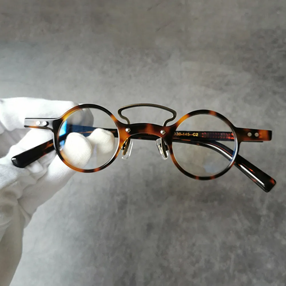 NEW-High-Quality-Retro-Fashion-Acetate-Round-Circle-Frame-Creative ...