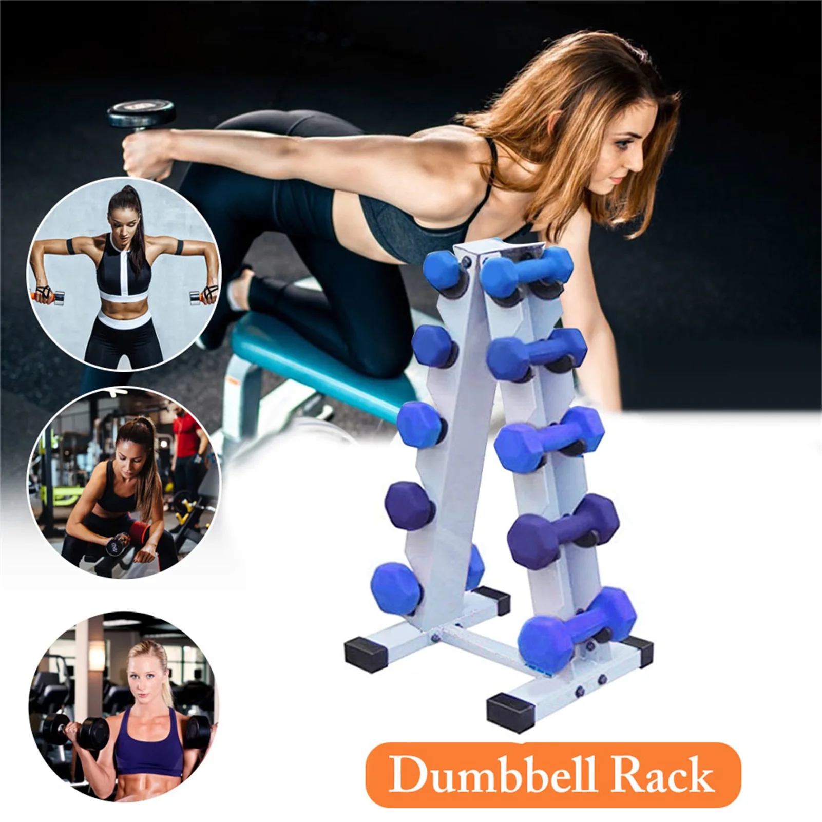 A-Frame Dumbbell Rack Heavy Duty 5 Tier Weight Rack Equipment ...
