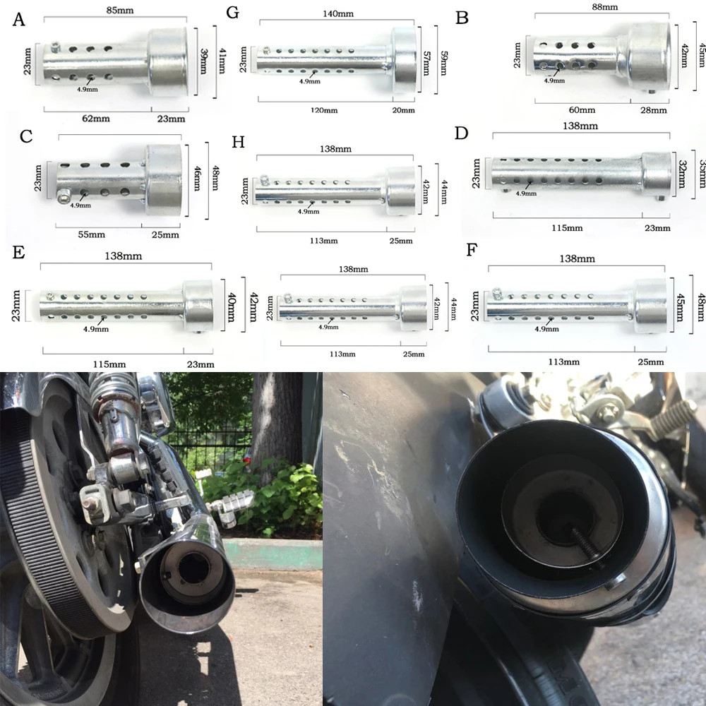 35mm-42mm-45mm-48mm-60mm-Universal-Motocross-Motorcycle-Exhaust-Muffler ...