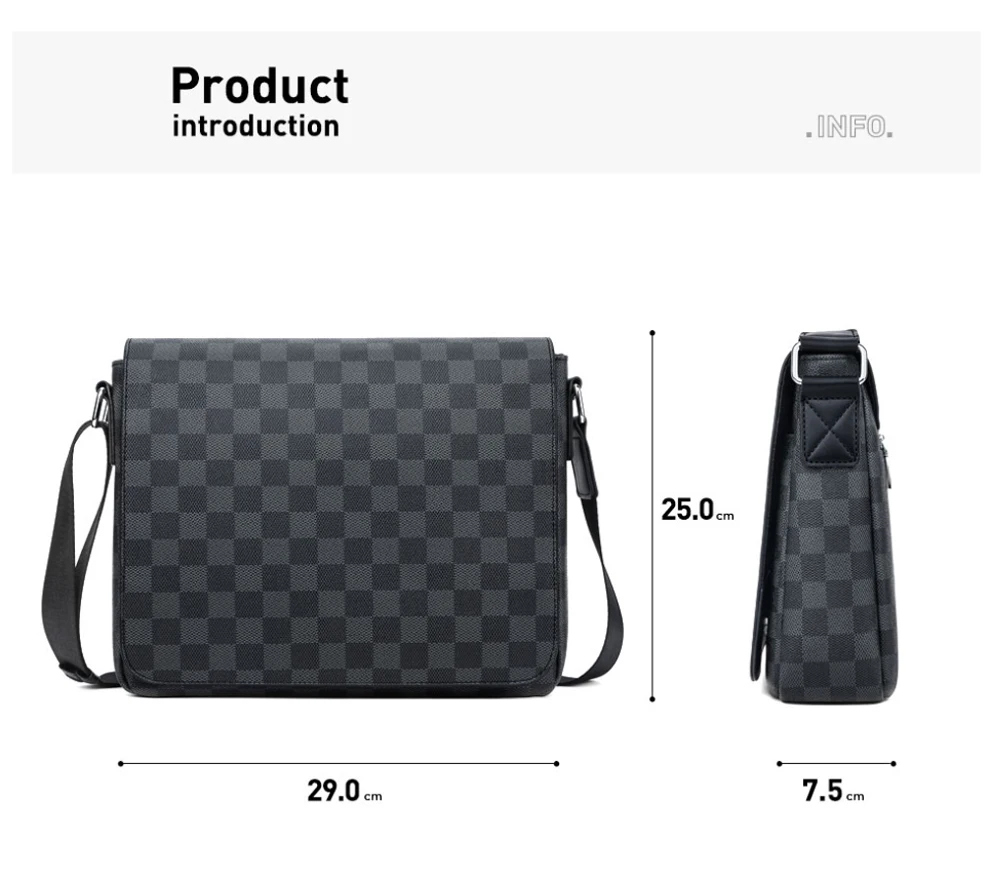 Sac à main,MANET Mode Homme En Cuir/PU Sacs de Messager Hommes ...