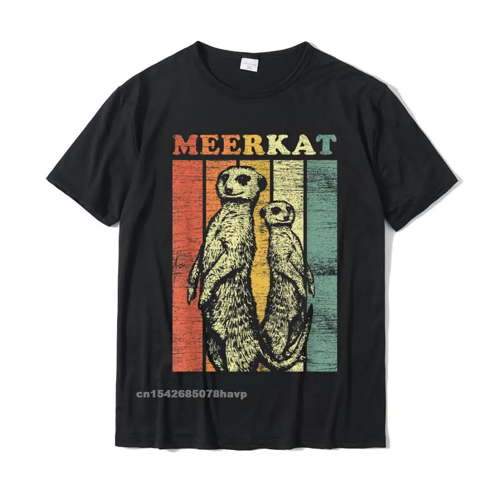Meerkat T-Shirt Vintage Retro Style Men Hip Hop Fashionable Tops T ...