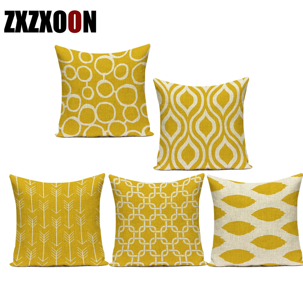 Funda de cojín decorativa de poliéster para sofá, cubierta de almohada a rayas para decoración ...