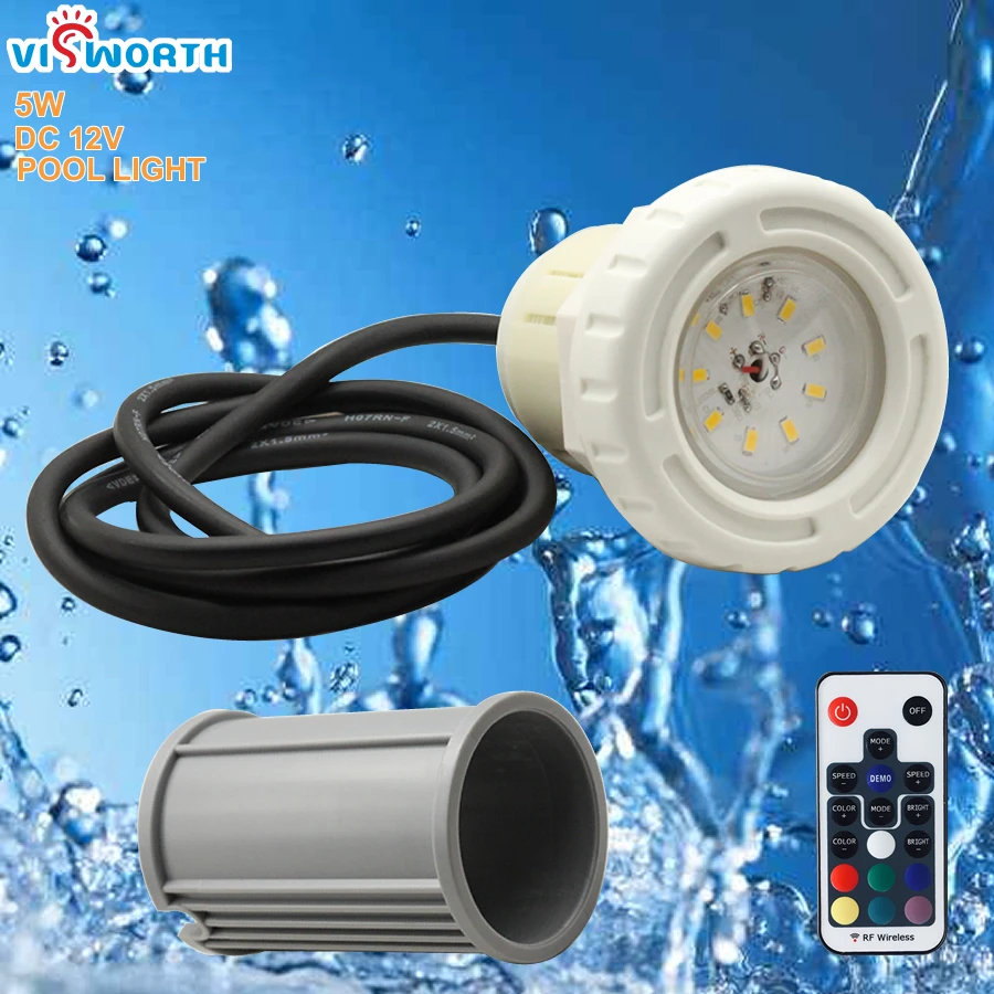Luz-LED-impermeable-para-piscina-5W-ip68-SMD5730-CC-de-12V-luz-subacu ...