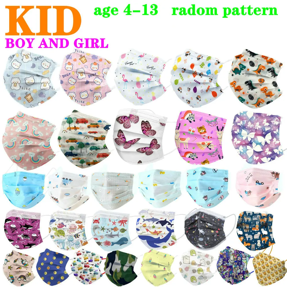Child-Mask-Disposable-Kid-Masks-3-Layer-Cartoon-Maskn-Fashion-Mouth ...