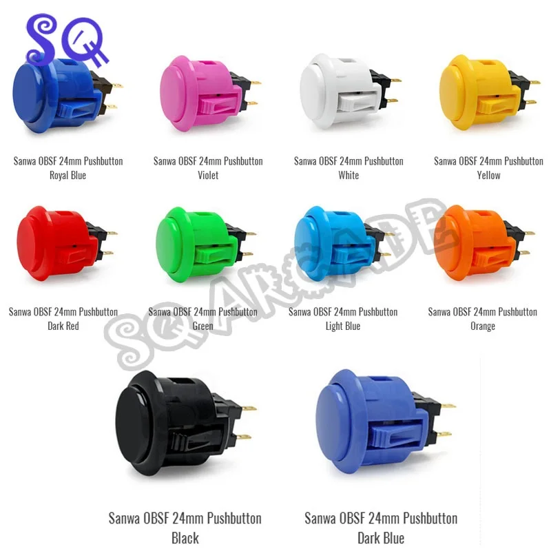 1pc free shipping Original OBSF 24 Official Sanwa Push Button for Coin ...