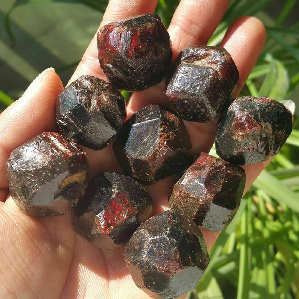 Gema de cristal de granate rojo Original Natural, Piedra en bruto ...