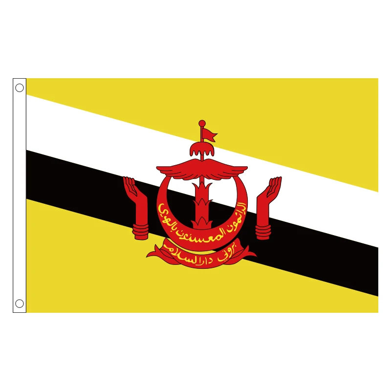 free shipping xvggdg 90 x 150cm Brunei flag Banner Hanging National ...