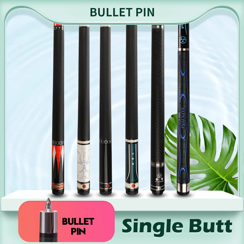 POINOS Single Butt Fit Bullet Pin Joint Billiard Pool Cue Stick Cue Kit ...