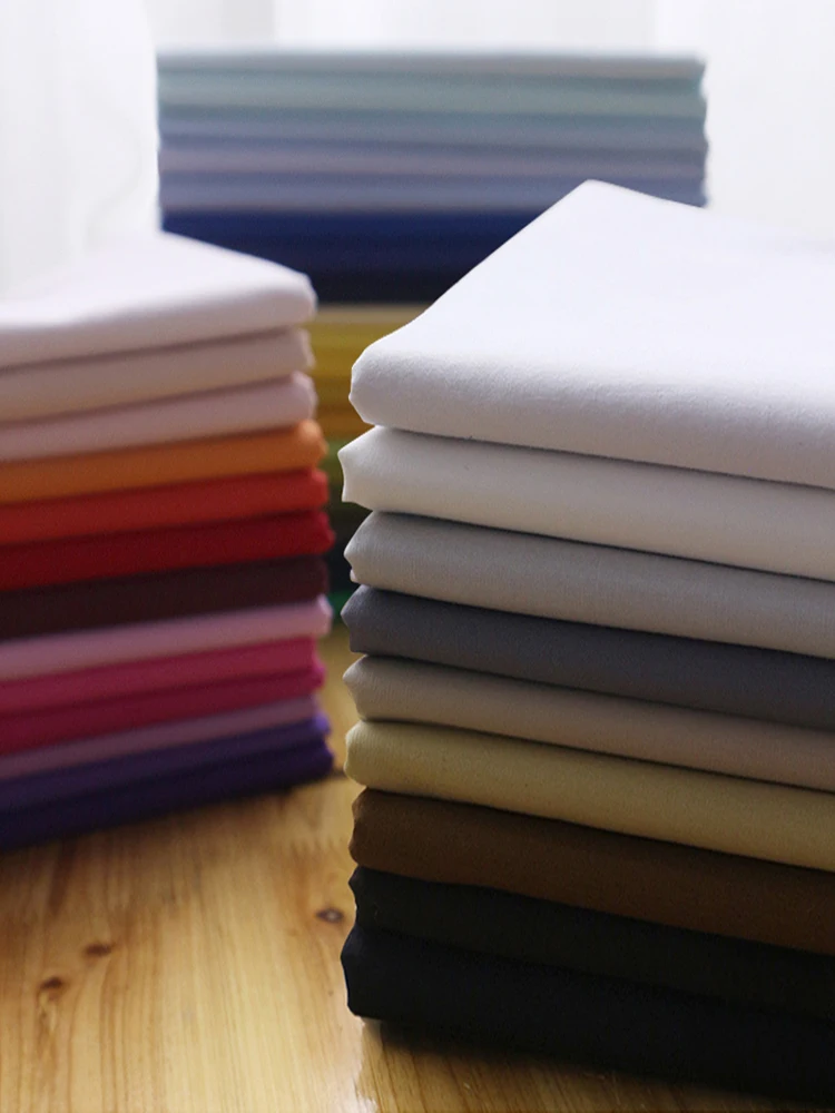 Plain Pure Cotton Fabric 100% Kids By The Meter for Dress Shirt ...