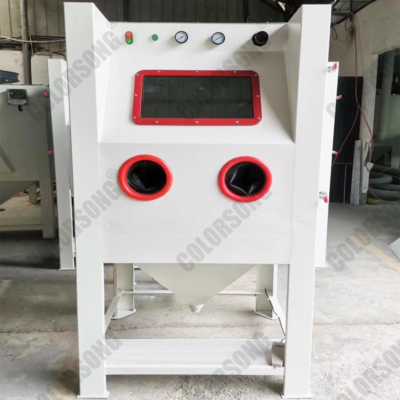 Metal-Dry-Sand-Blasting-Booth-Turntable-Sandblasting-Cabinet-With ...
