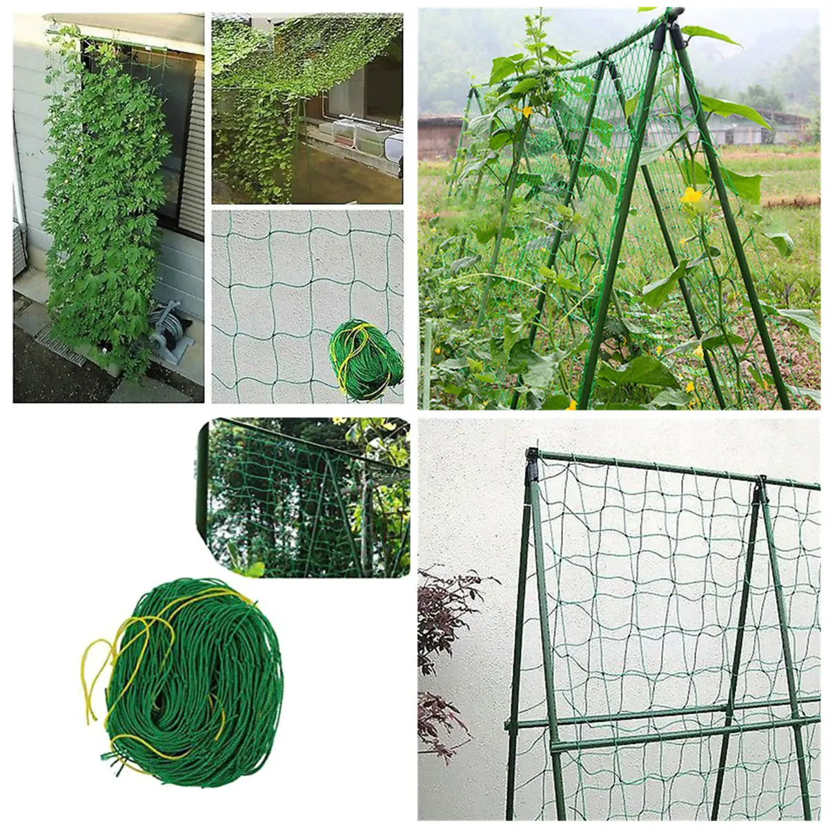 1-8X0-9M-1-8x1-8M-Climbing-Bean-Plant-Nets-Grow-Fence-Garden-Green ...