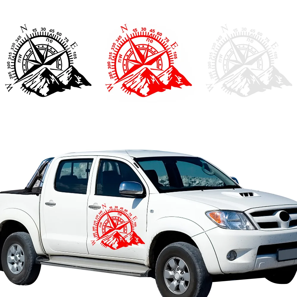 For-Auto-Window-Motorcycle-Decor-Off-road-Mountain-Compass-Car-Sticker ...