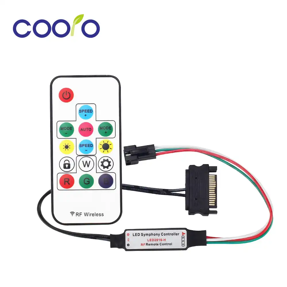 DC12V SATA RGB Controller 17keys MINI RF Remote Wireless Controler For ...
