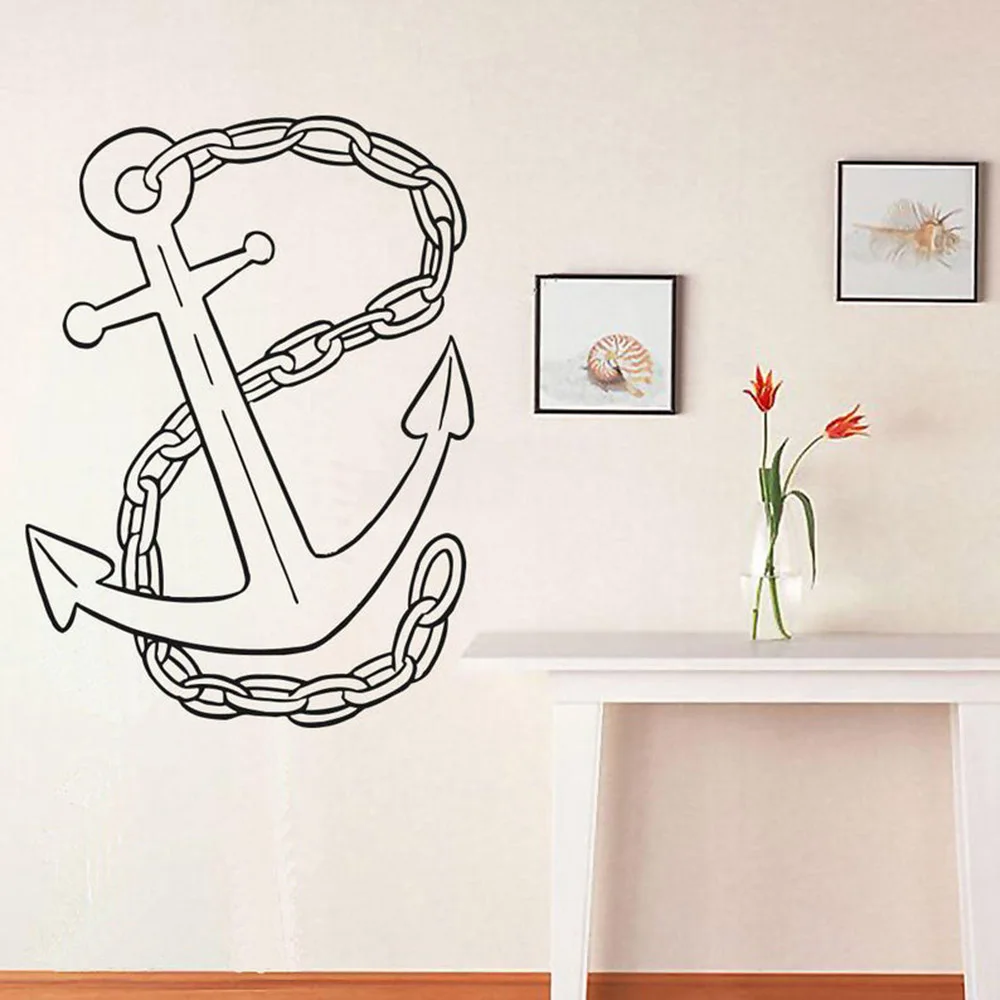 Anchor Wall Decal Boat Sticker Ship Wall Art Maritime Ship Vinyl ...