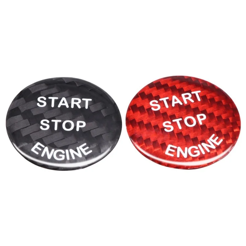 Carbon Fiber Sticker Car Engine Start Stop Button Decor Cover for Bmw ...