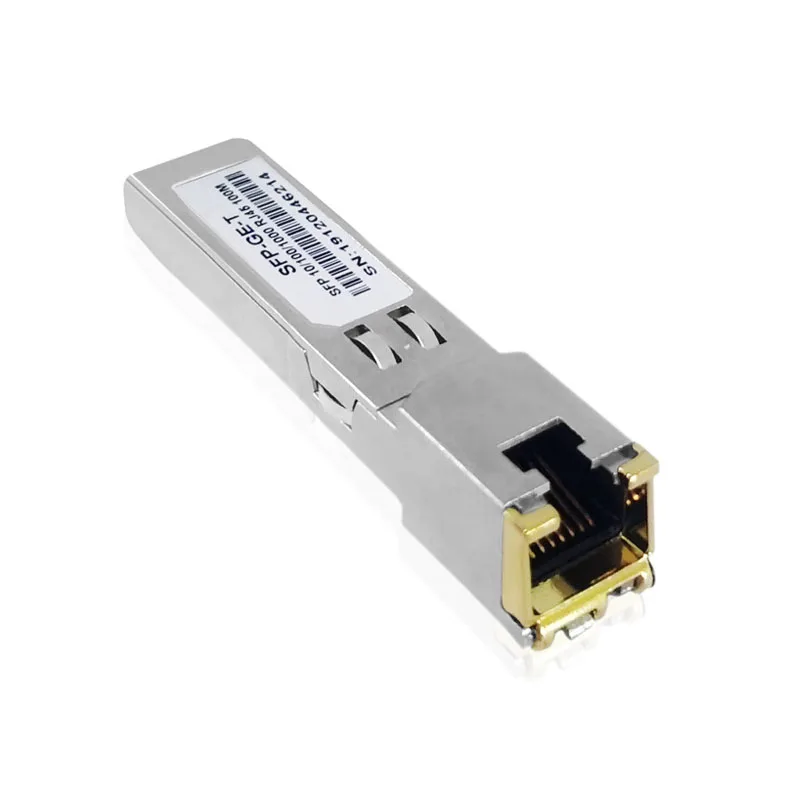 Gigabit RJ45โมดูลSFP 10/100/1000 SFPทองแดงRJ45โมดูลSFP Transceiver ...