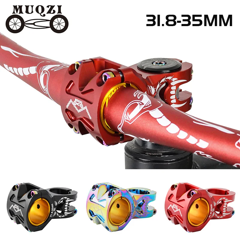 MUQZI-Bike-50mm-Stem-CNC-0-Degree-Steering-Stem-Riser-Short-Power-MTB ...
