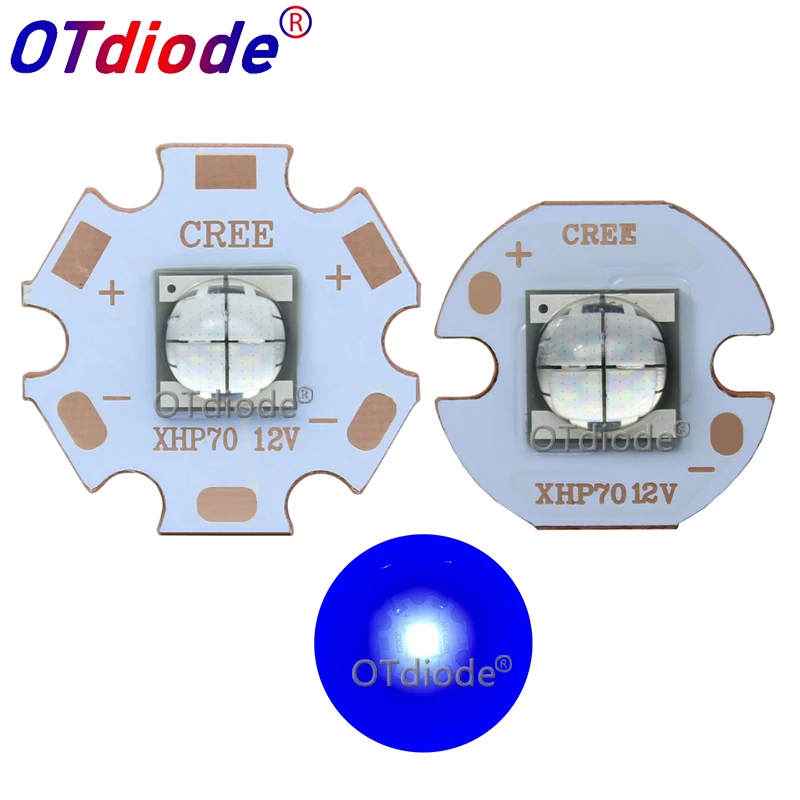 1pcs 7070 20w 6v12v Led Replace Cree Xhp70.2 Sst-90 Led Emitter Blue ...