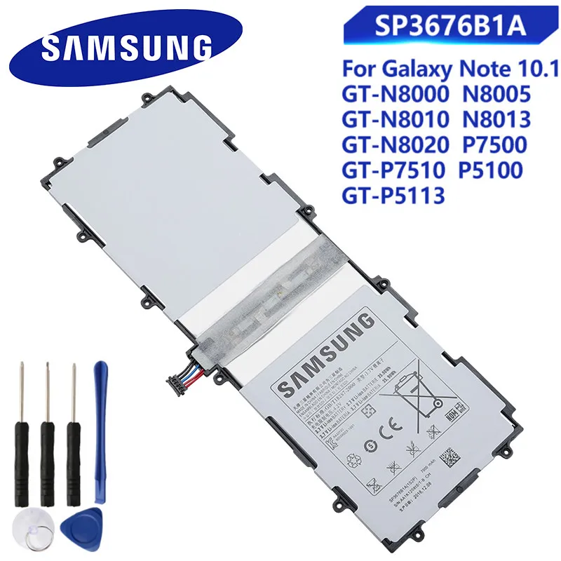 Original Battery SP3676B1A For Samsung Galaxy Note 10.1 GT-N8000 N8005 GT-N8010 N8013 N8020 ...