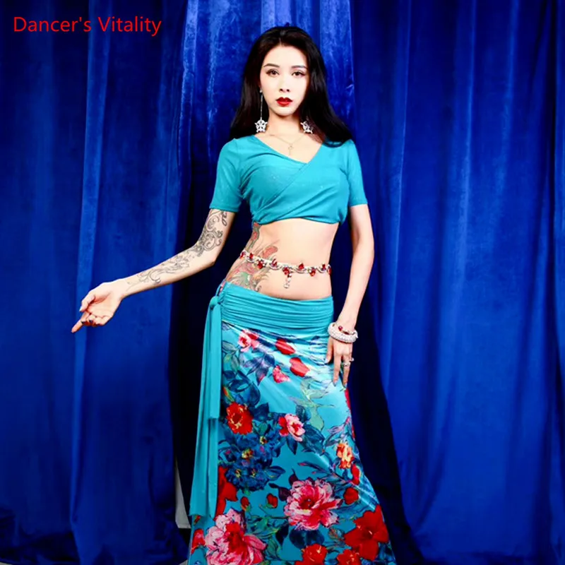 Belly Dance Suit Female Adult High end Temperament Top Long Skirt ...