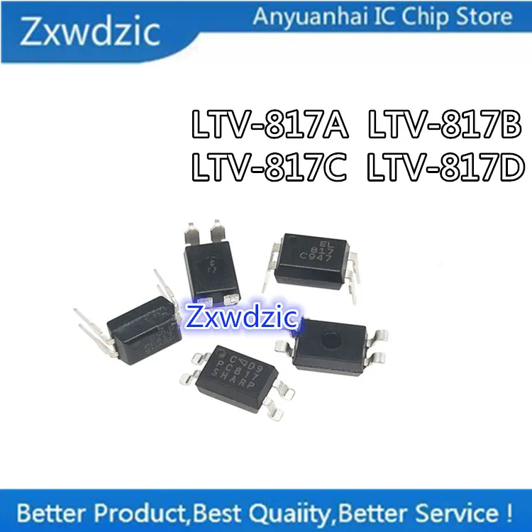 100pcs 100% new original LTV-817A LTV-817B LTV-817C LTV-817D DIP4 817 ...