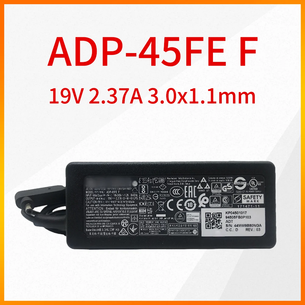 Nuevo Original ADP-45FE F 3,0x1,1mm 19V 2.37A Delta adaptador de corriente para Acer Notebook