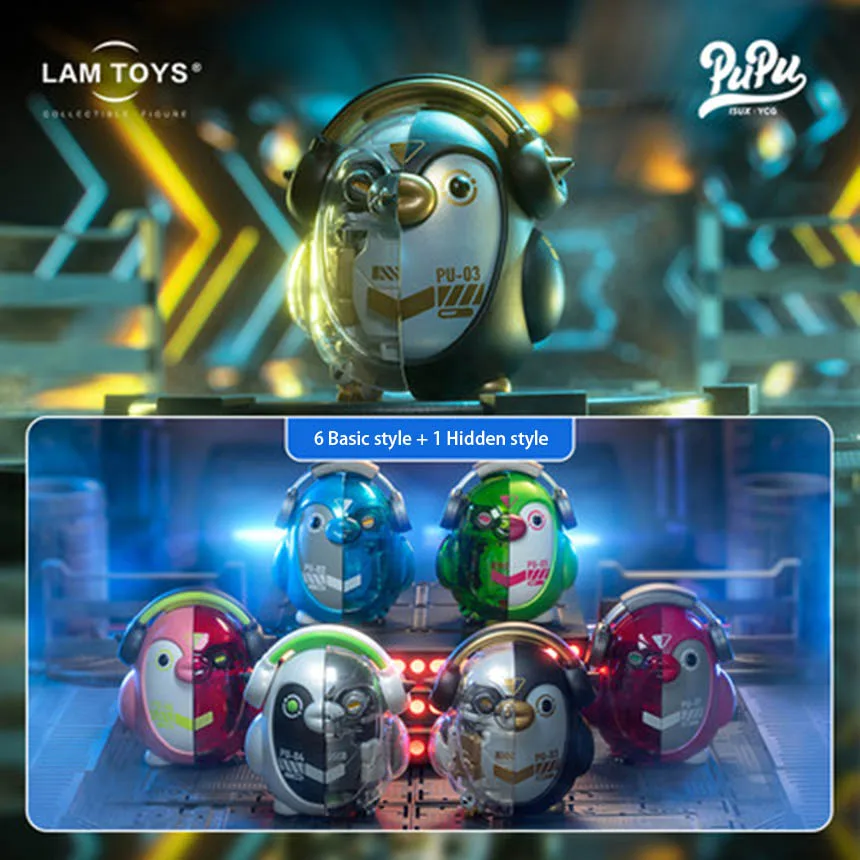 Blind Box Anime Action Figure MECHA PUPU Series Mini Toys Model Guess ...