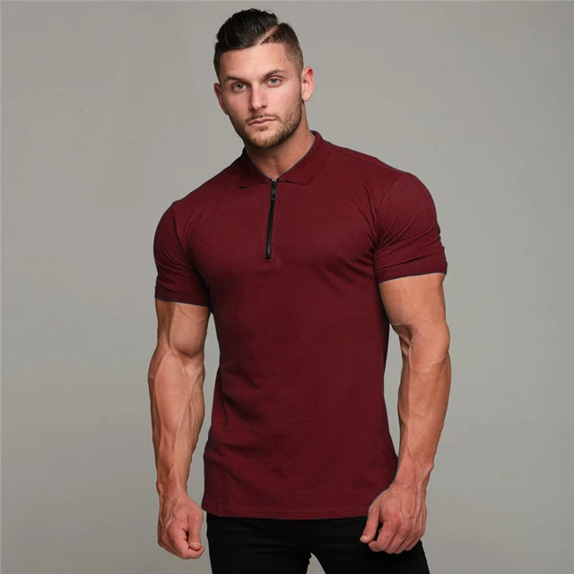 New Arrival Cotton Men Polo Shirt Tops Fashion Brand Short Sleeve Gym ...