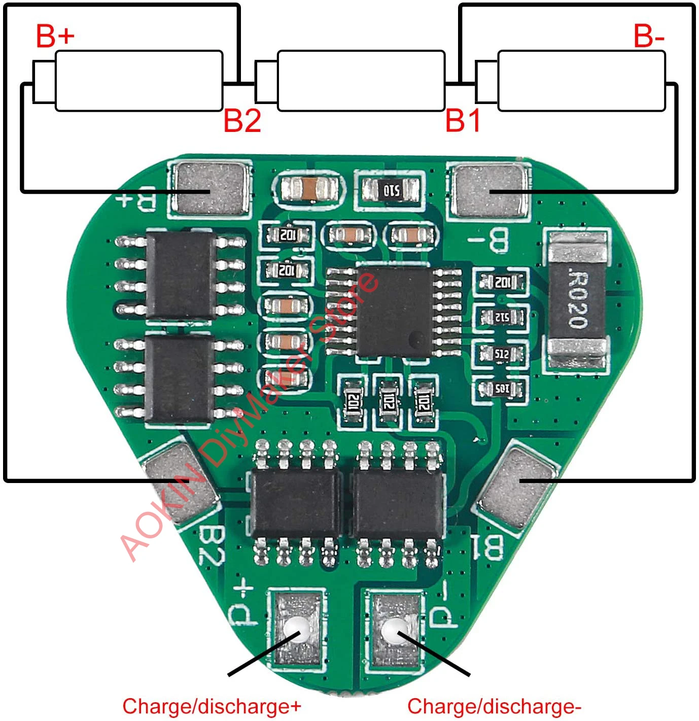 3s 12v 18650 Lithium Battery Protection Board 11.1v 12.6v Overcharge ...