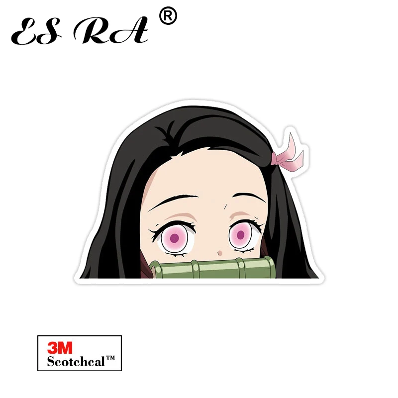 Cartoon Car Sticker For Nezuko Kamado Demon Slayer Peeker, 57% OFF