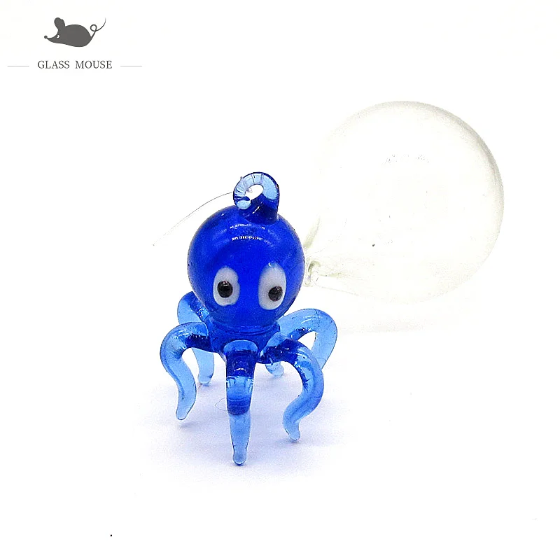 Glass Sculptures & Figurines Black Glass Octopus Figurine Blown Octopus ...