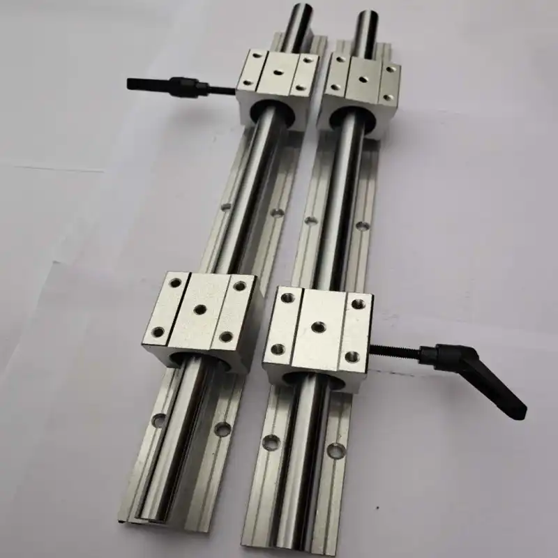 2pcs SBR16 16mm linear rail any length support round guide rail + 4pcs ...