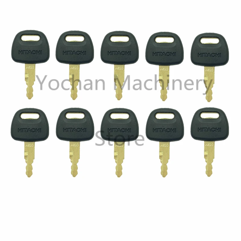 10-Pcs-H800-Heavy-Equipment-Ignition-Key-For-Hitachi-John-Deere-Case ...