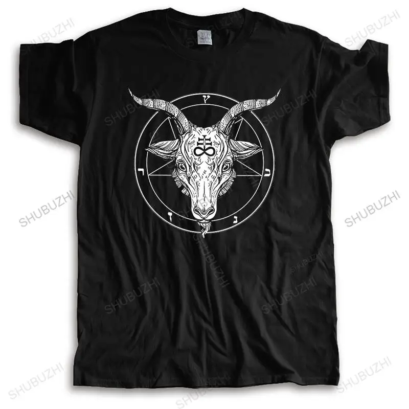 new-men-crew-neck-tees-fashion-cotton-t-shirt-Gothic-Pentagram-Occult ...