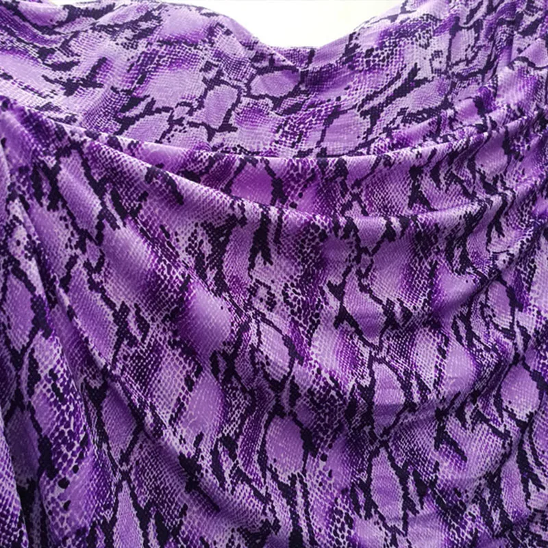 Good-Purple-Snake-Pattern-Printing-Fabric-4-Ways-Stretch-Knitted-Cotton ...
