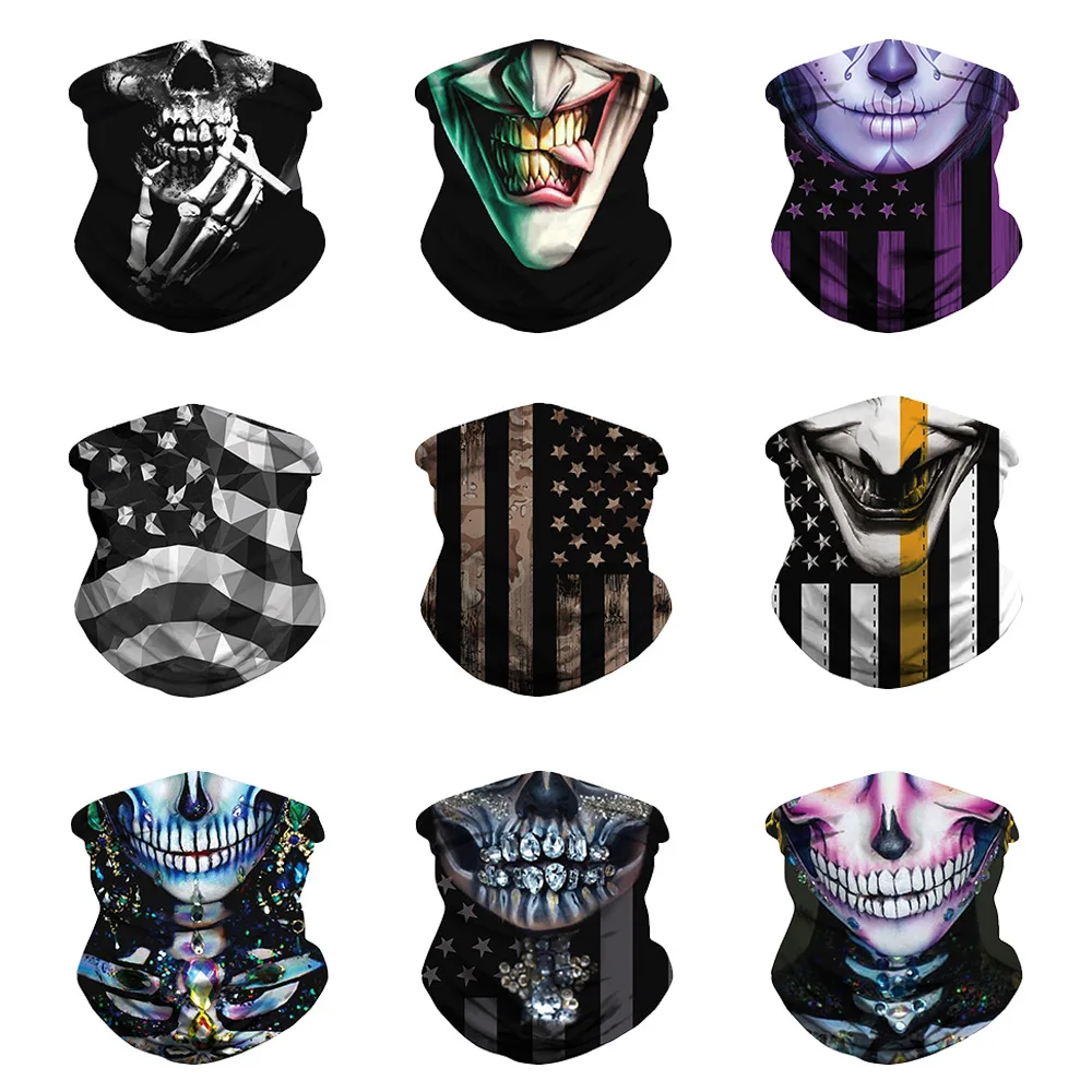 Multiway-Outdoor-Bandana-Men-Women-3D-Diamond-Skull-Printing-Climbing ...