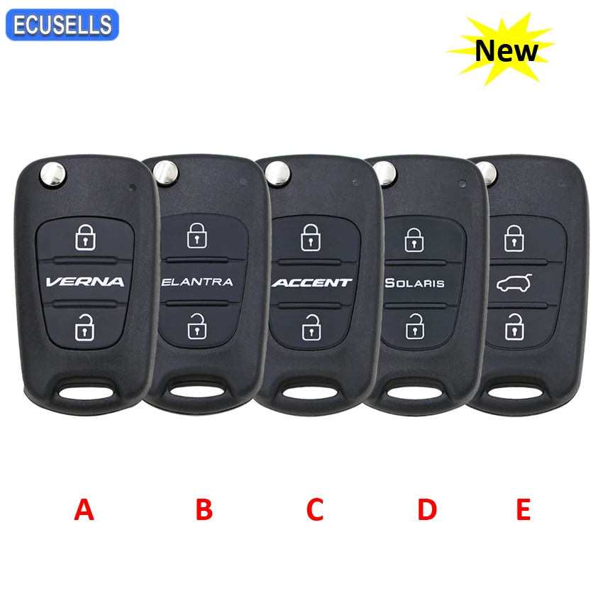 3 Button Folding Remote Car Key Shell Case Housing For Hyundai Accent ...