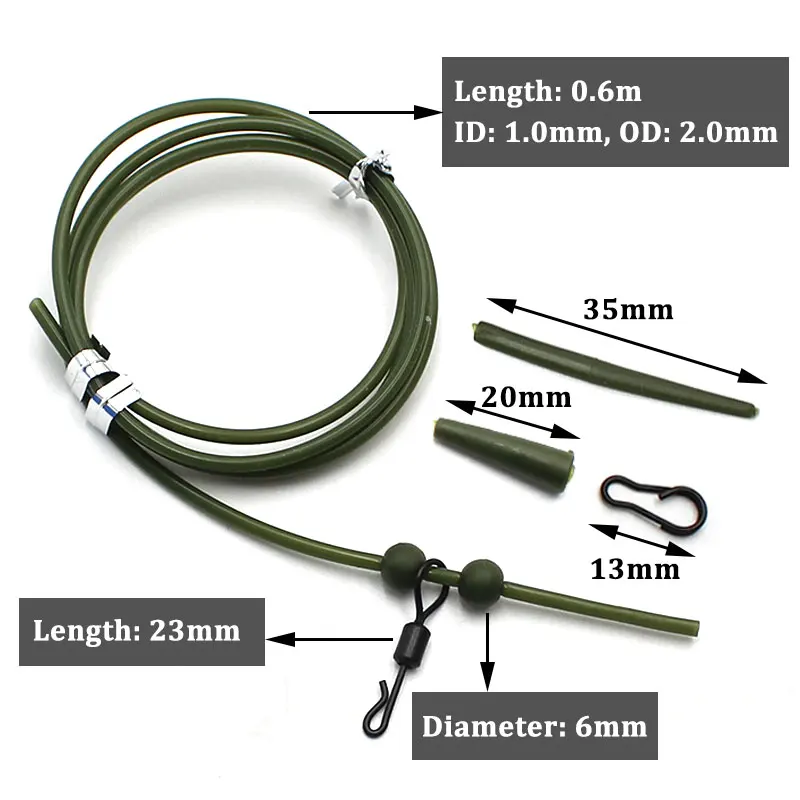 s Carp Fishing Hair Rigs 18pcs Chod Helicopter Rig Leader Line Set Up ...