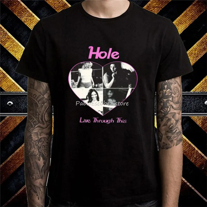 Hole Band Live Through This Rock Band Men's Black T-shirt Size S To 3xl ...
