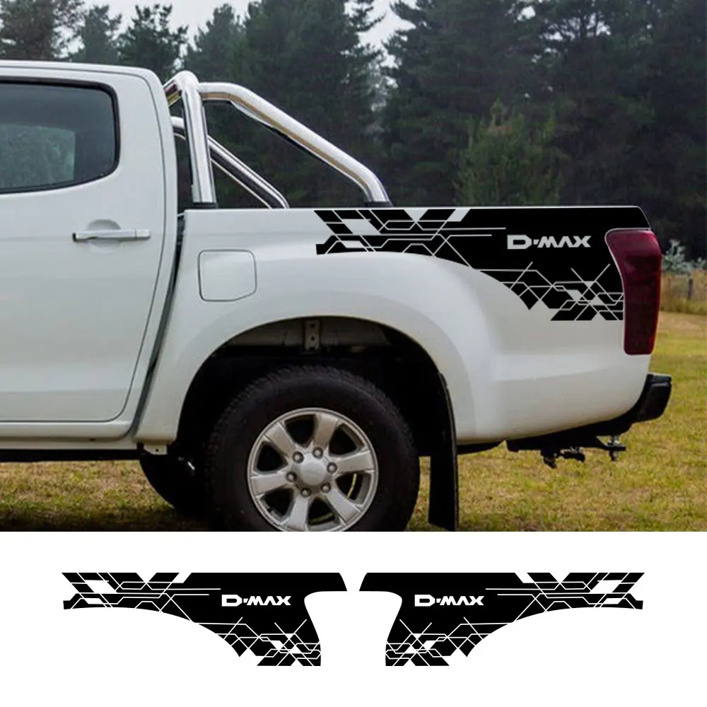 Pickup Trunk Bed Container Side Stickers For Isuzu Dmax D Max Truck ...
