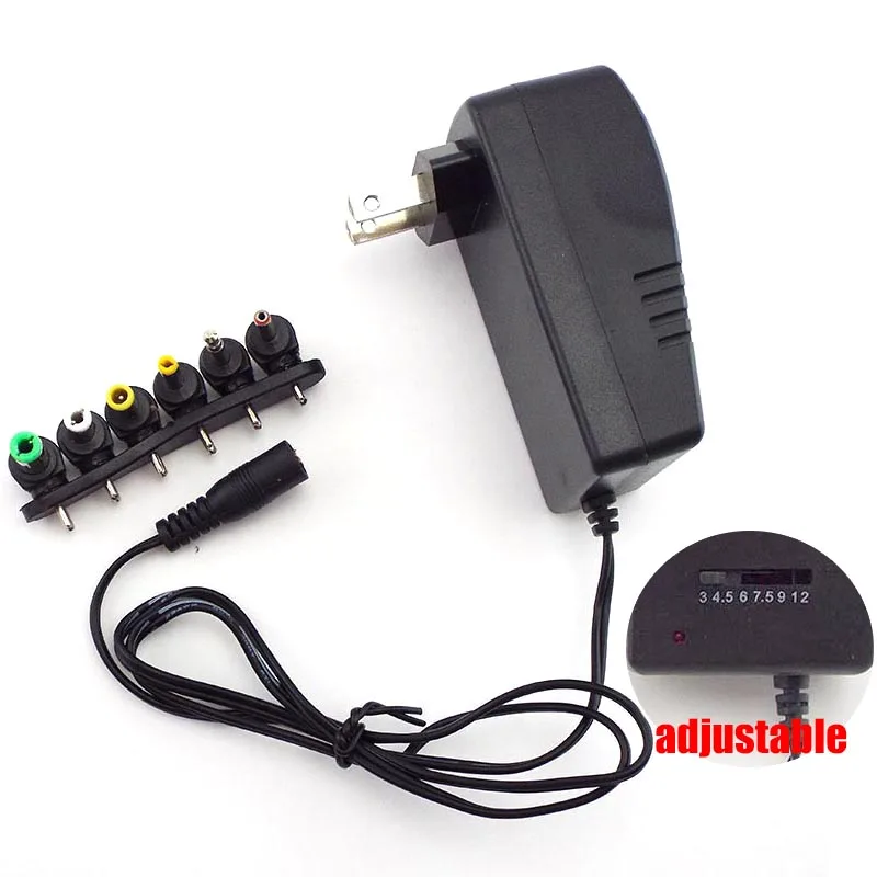 Adjustable Ac Dc Adaptor30w 3v 4.5v 5v 6v 7.5v 9v 12v 2a 2.1a Universal ...