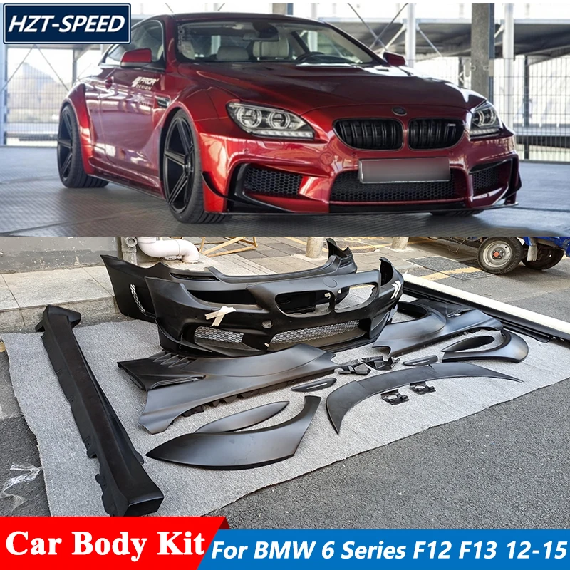 PD-Style-Unpainted-FRP-Car-Body-Kit-Front-Rear-Bumper-Side-Skirts-With ...