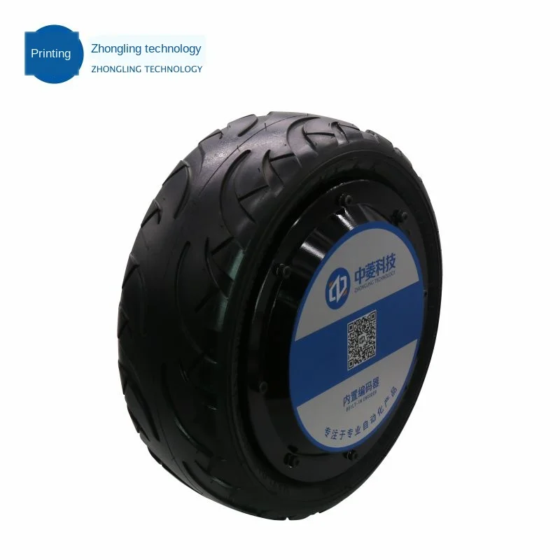 10-Inch Heavy-Duty Rubber Tire Built-in Encoder AGV DC Brushless Hub ...