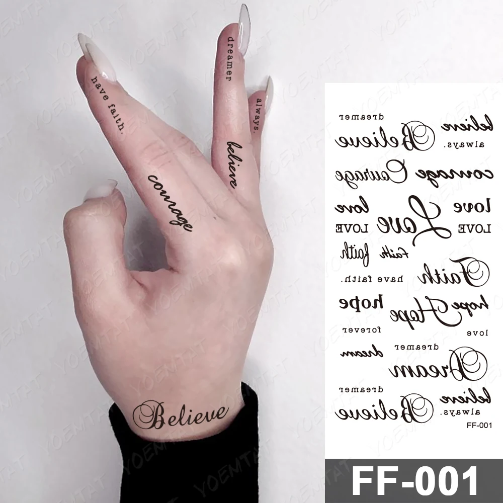 Inside Finger Tattoos Words