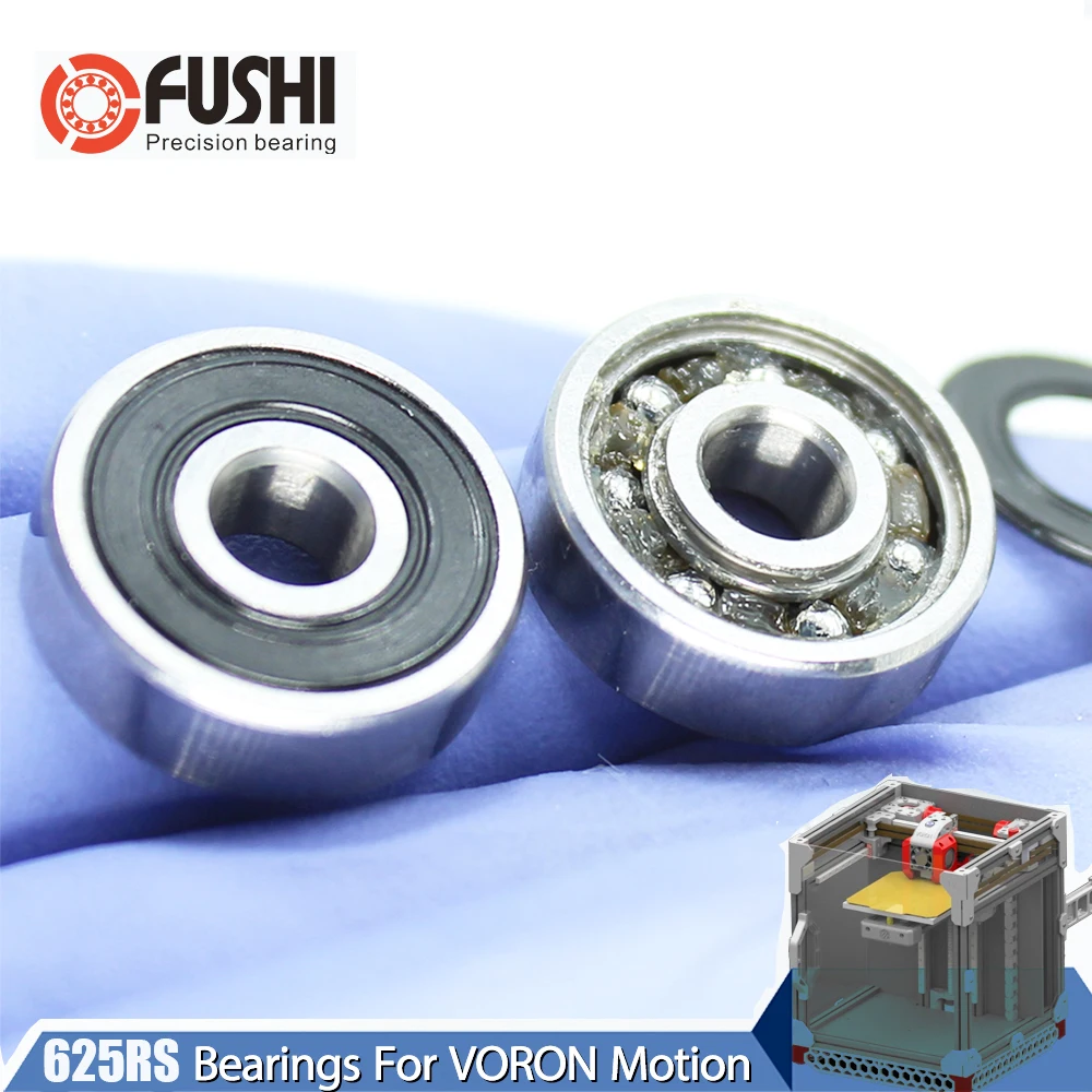 625RS Bearing ABEC-5 10Pcs 5*16*5 mm Double Sealed 625-2RS Ball ...