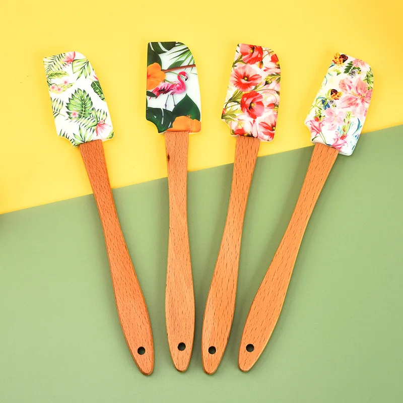 Silicone-Cream-Cake-Spatula-Flower-Pattern-Chocolate-Butter-Mixing ...