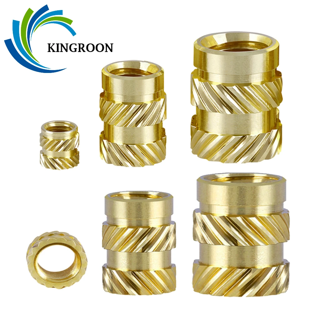KINGROON 50pcs 100pcs M3 M5 M6 Thread Knurled Brass Threaded Heat Set ...