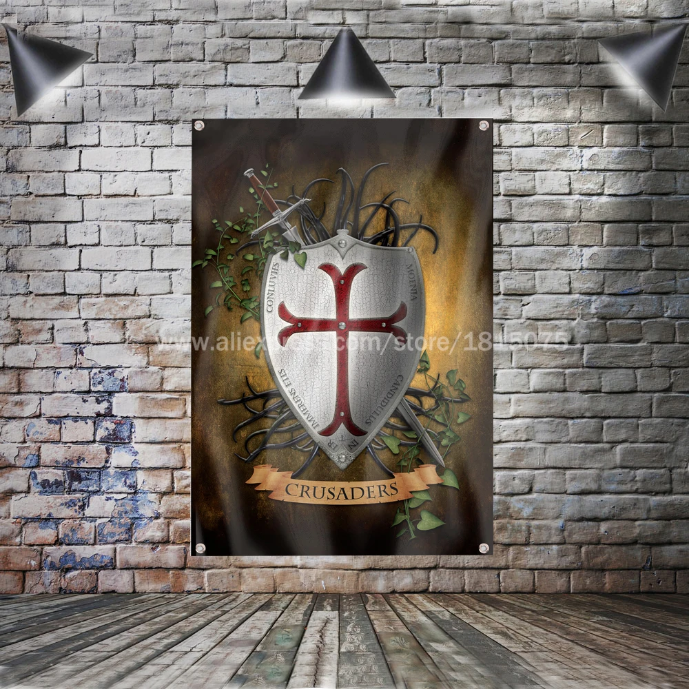 Knight-Templar-Flag-Banner-Polyester-144-96cm-Hang-on-the-wall-4 ...
